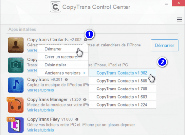 Compatibilité des logiciels CopyTrans avec Windows XP | CopyTrans