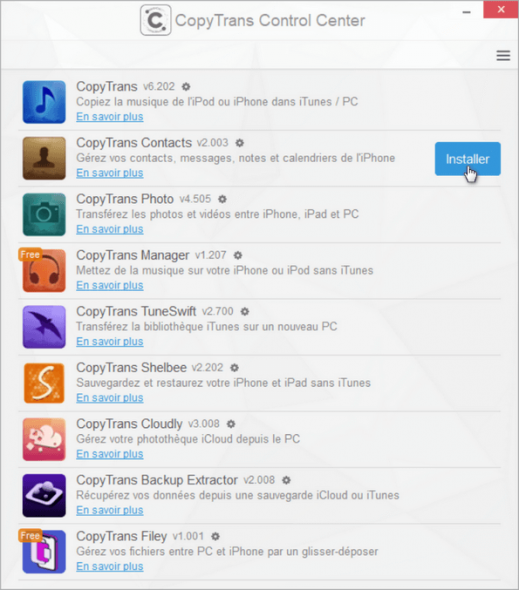 Comment utiliser CopyTrans Control Center ? - CopyTrans