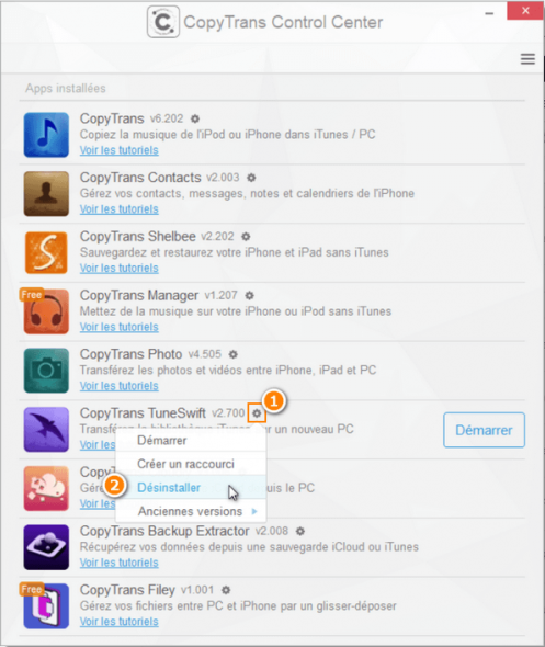 Comment utiliser CopyTrans Control Center ? - CopyTrans