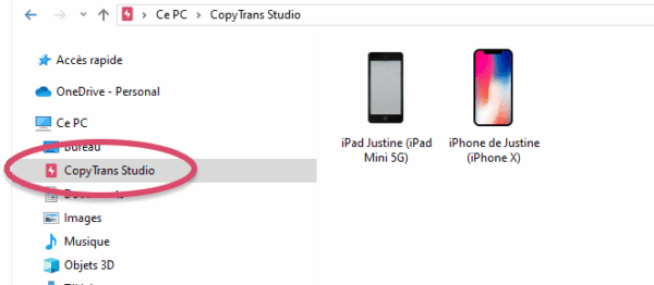 AirDrop sur votre PC | CopyTrans