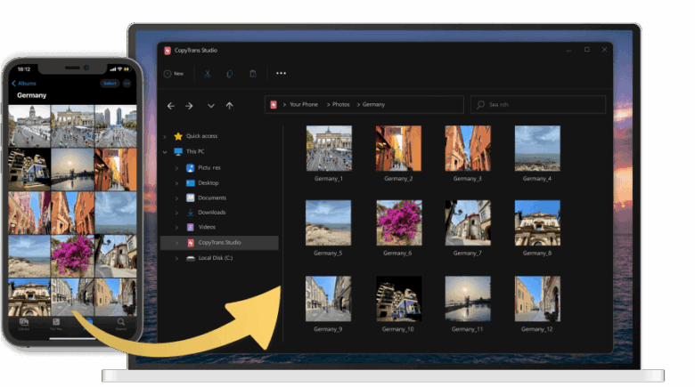 AirDrop sur votre PC - CopyTrans